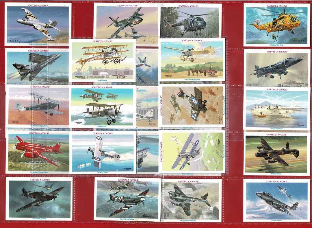 BRITISH AVIATION CARDS Original British Cigarette Tobacco Card Set ...