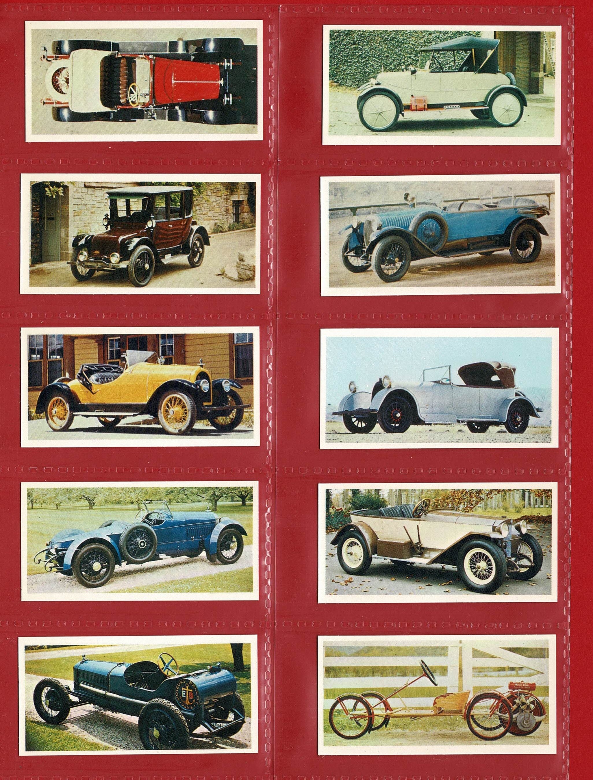 VINTAGE CARS CARDS Original Cigarette Tobacco Card Set Carreras British ...