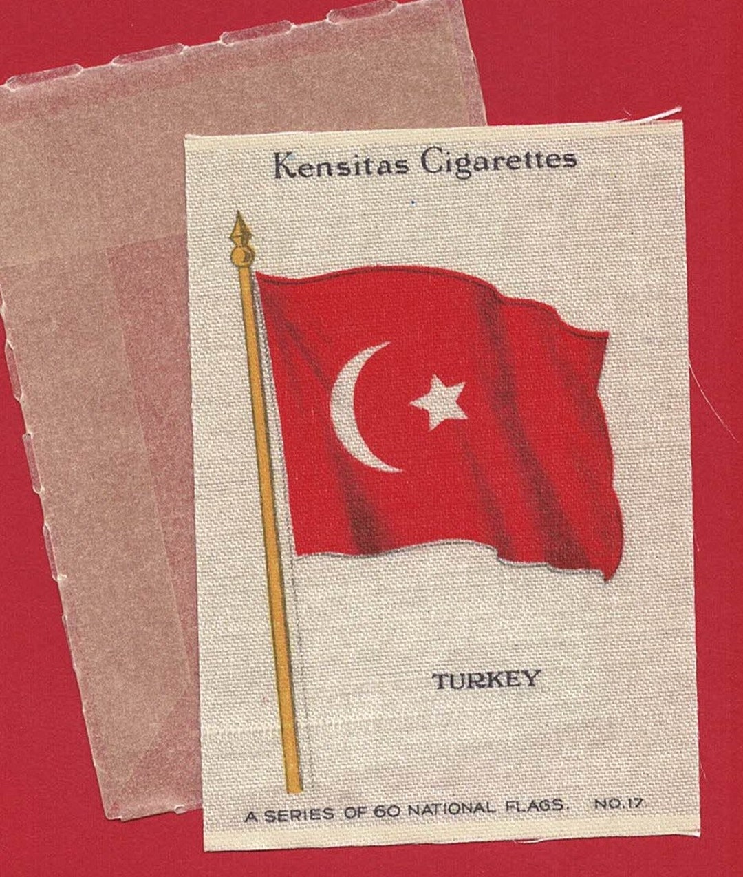 TURKEY - SILK - National Flag No.17 - 1934 Cigarette Tobacco Card Issue ...