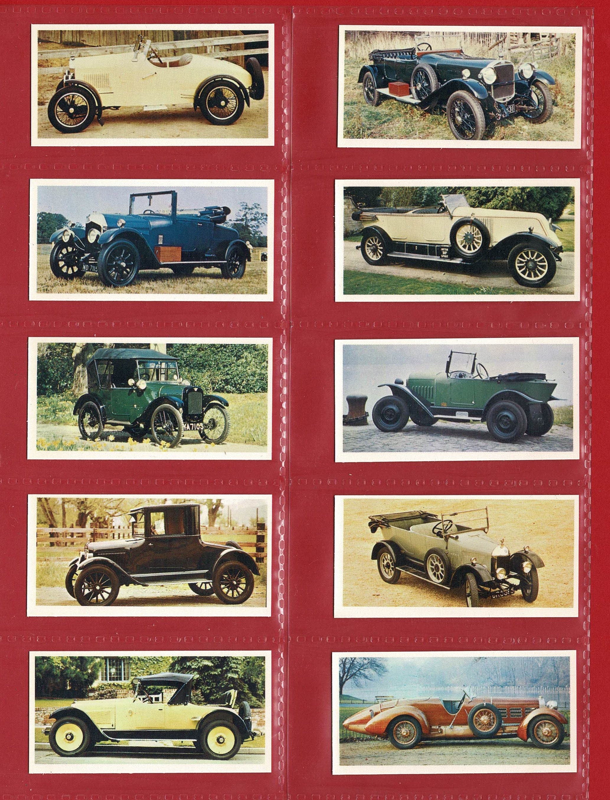 VINTAGE CARS CARDS Original Cigarette Tobacco Card Set Carreras British ...