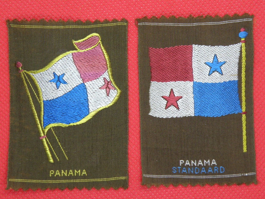 PANAMA SILK FLAGS 1930 National Flag, Standard Flag & Arms Cigarette ...