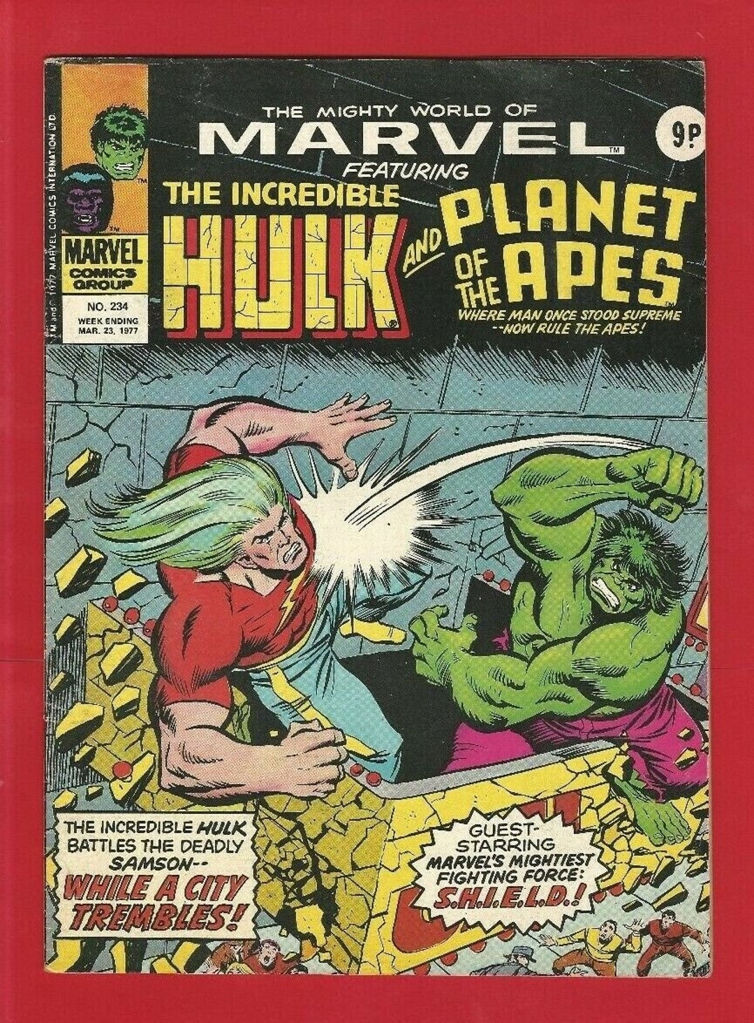 Marvel Comic THE UNCREDIBLE HULK & Planet of the Apes March 1977 Issue ...