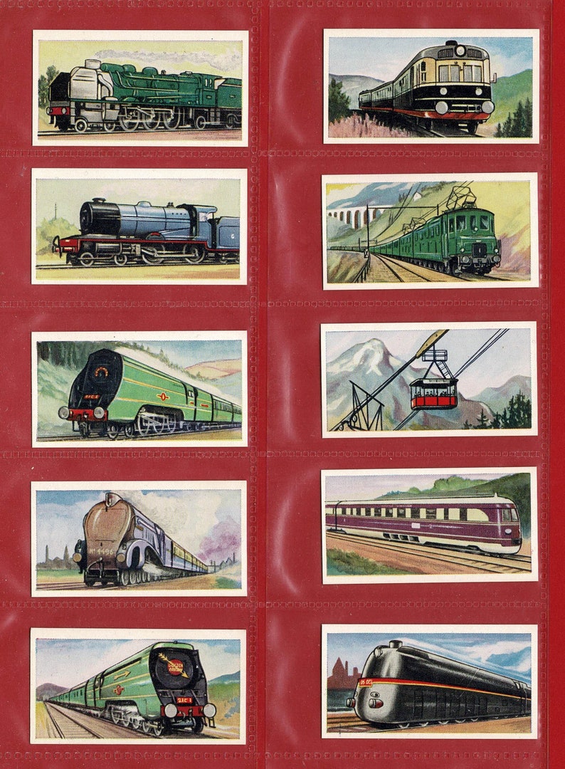 WORLD LOCOMOTIVES 1961 Complete Confectionery Trade Card Set - Etsy