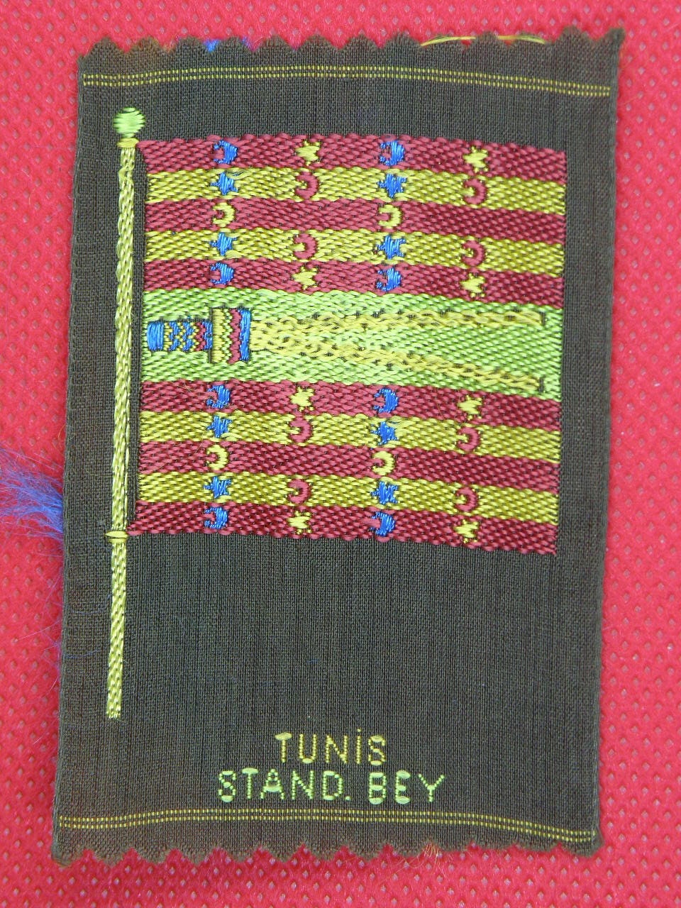 TUNISIA SILK FLAGS 1930 National Flag, Standard Flag & Arms Cigarette ...