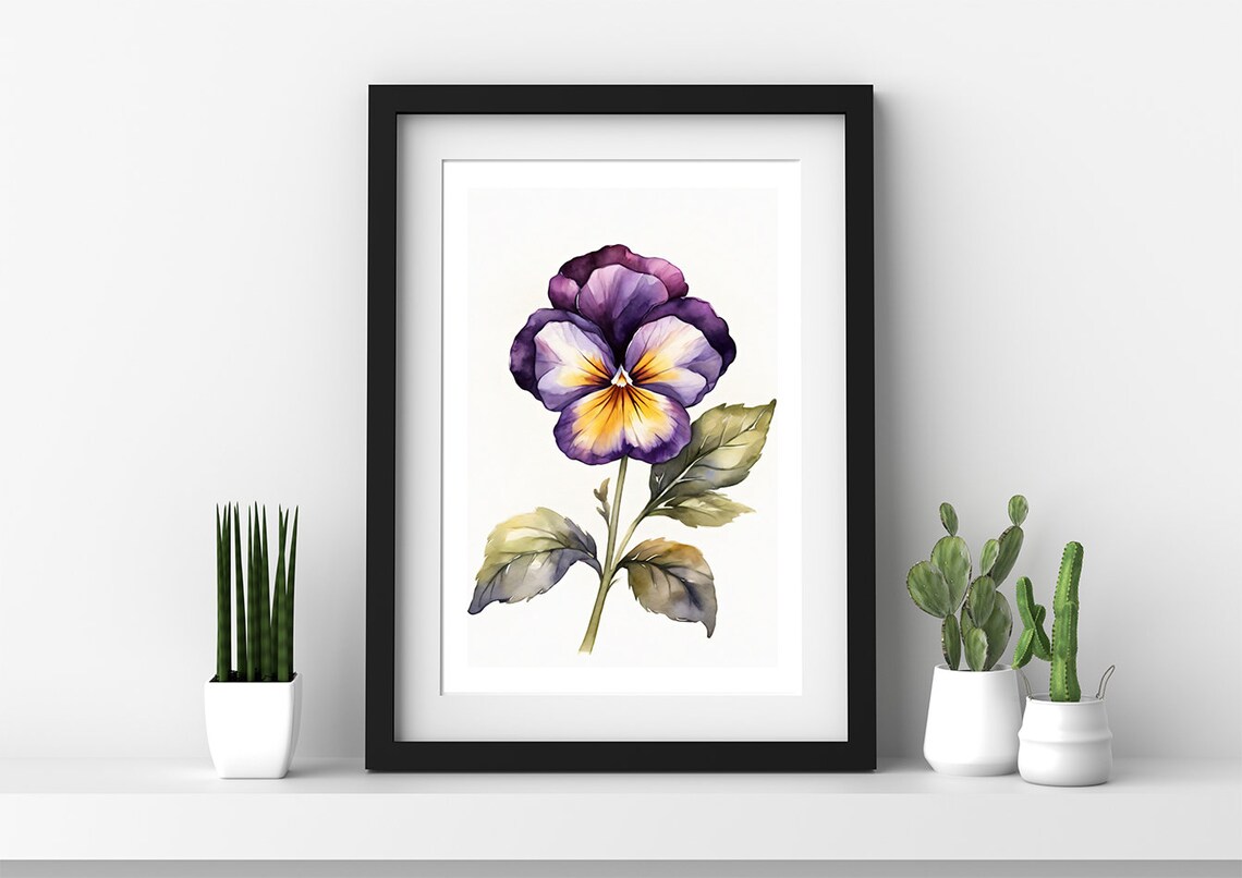 Violets | Watercolor Motif | Flower Picture | Gift Ideas for Friends ...