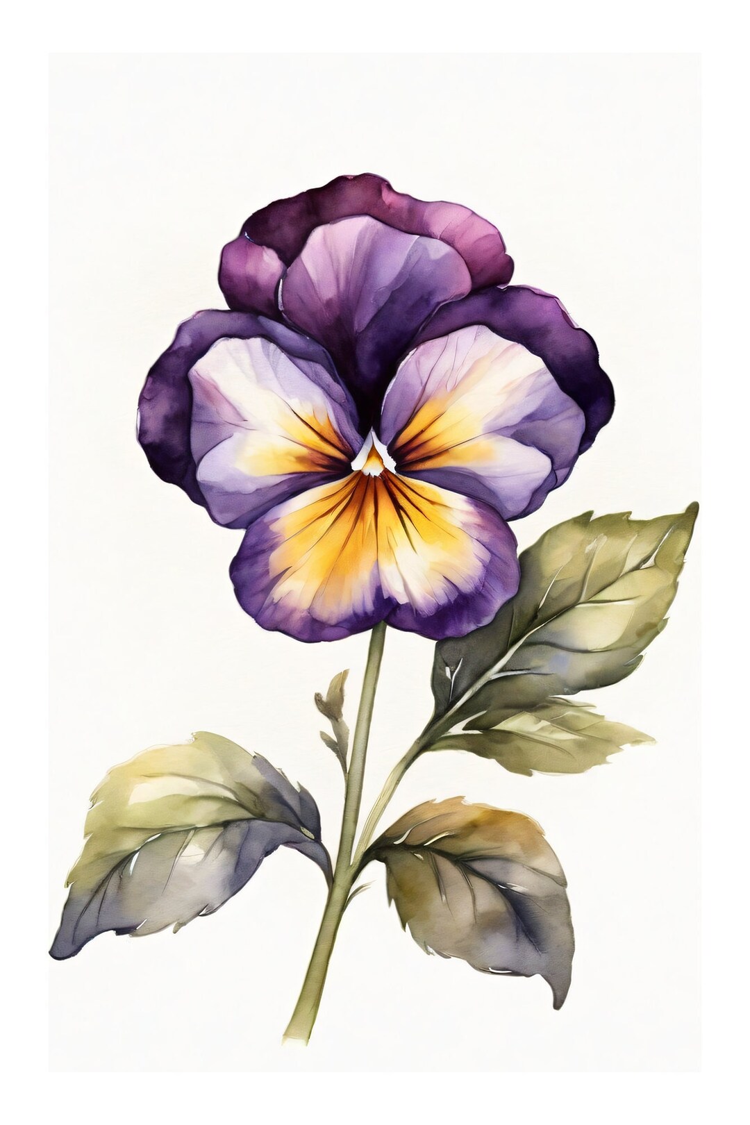 Violets | Watercolor Motif | Flower Picture | Gift Ideas for Friends ...