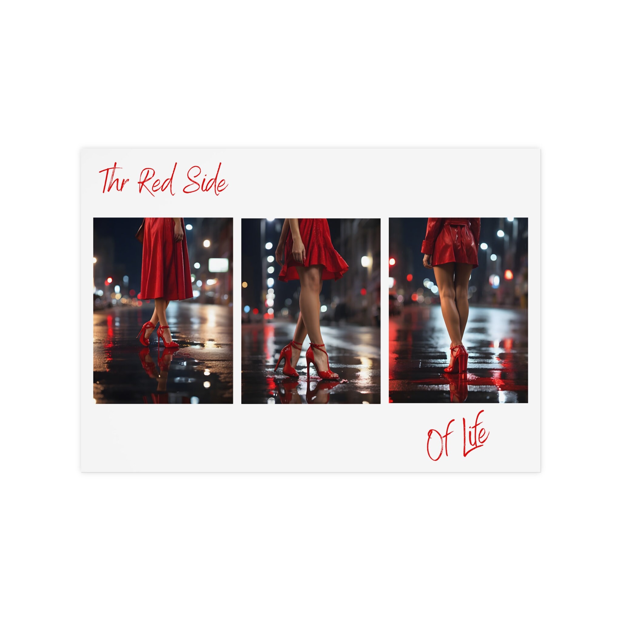 The Red Side Red High Heels Collage Room Decoration Wall Design Coated ...