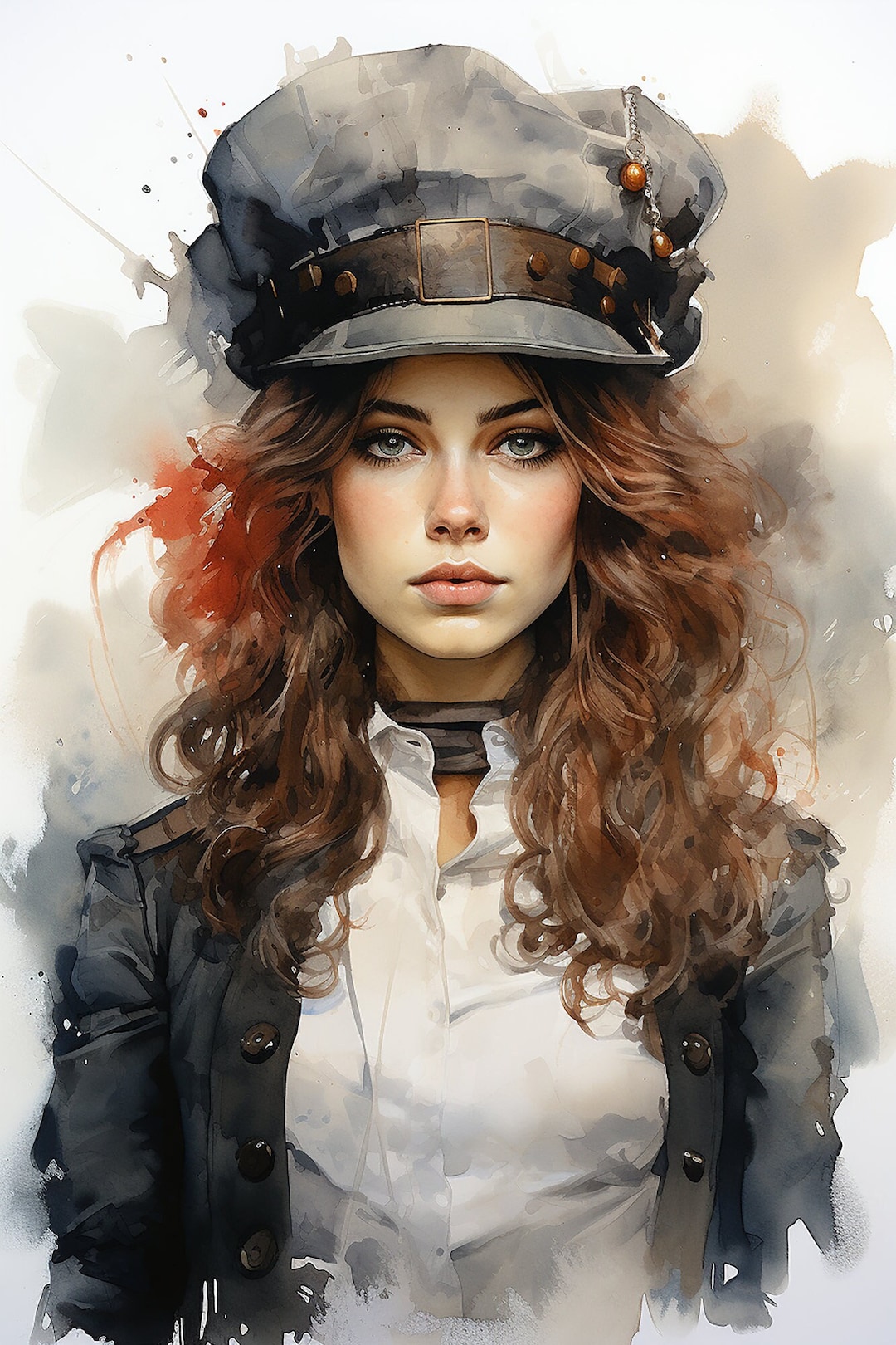 Steam-punk Portrait | Digital File | for Posters Cards Invitations ...