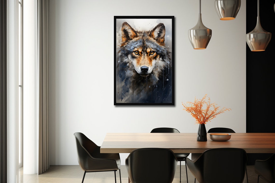 Wolf Watercolor Style | Giving Joy | Watercolor Animals | for Cards and ...