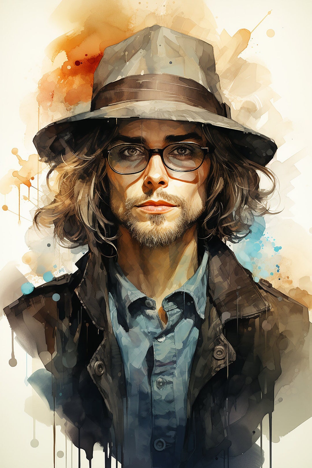 Portrait | Printable Watercolor Portrait | Digital File | Special Gift ...