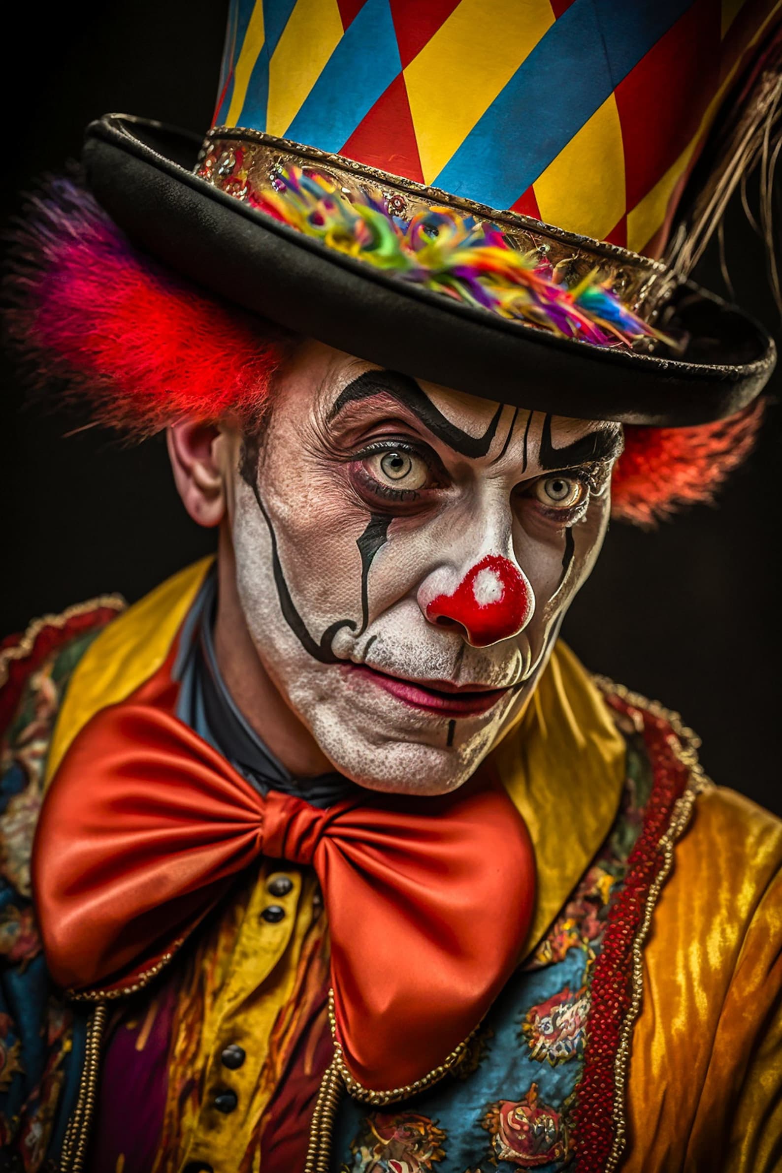 Clown Portrait | Portrait Clown | Sad Clown Portrait | Clown Picture ...