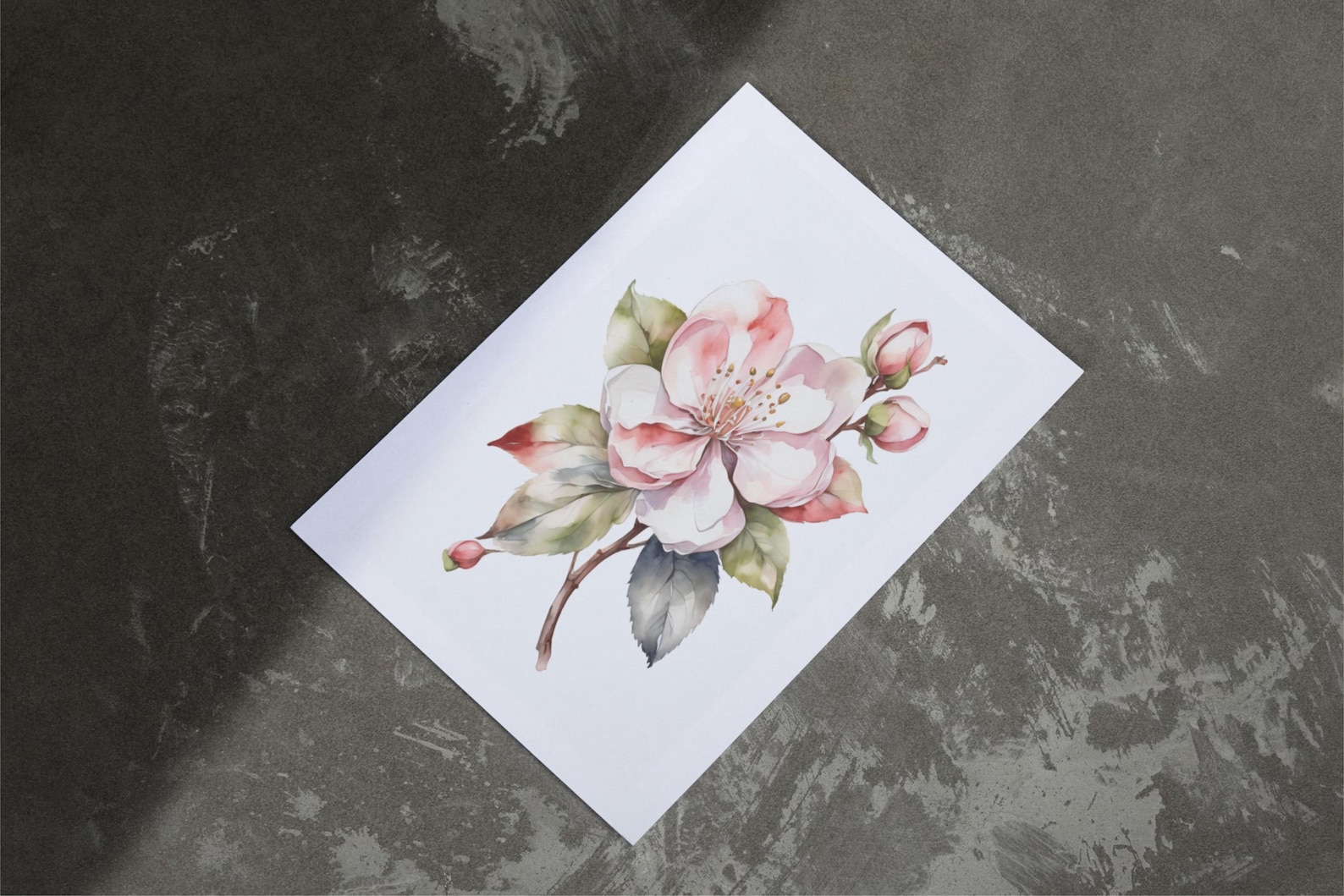 Apple Blossom Watercolor Style | Digital Download | Blossom Watercolor ...
