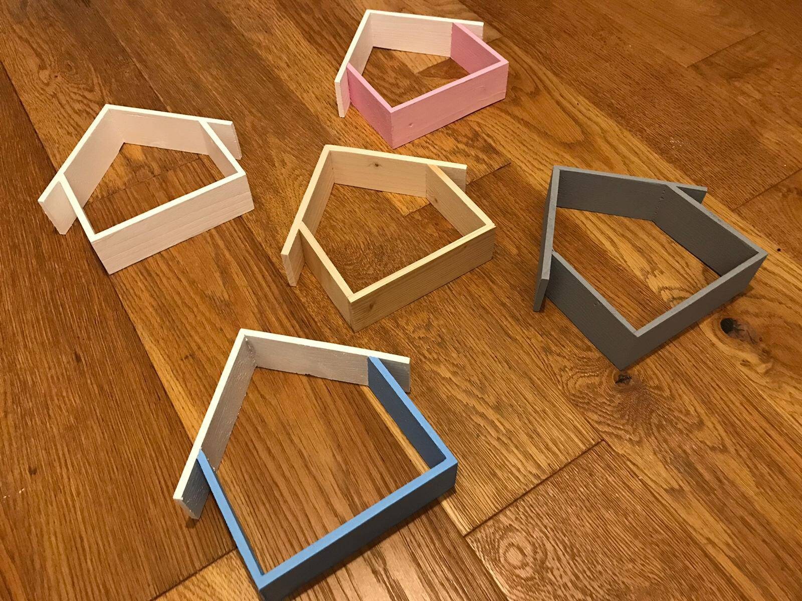 House Shaped Shelf House Frame Wooden House Shelf Room - Etsy UK