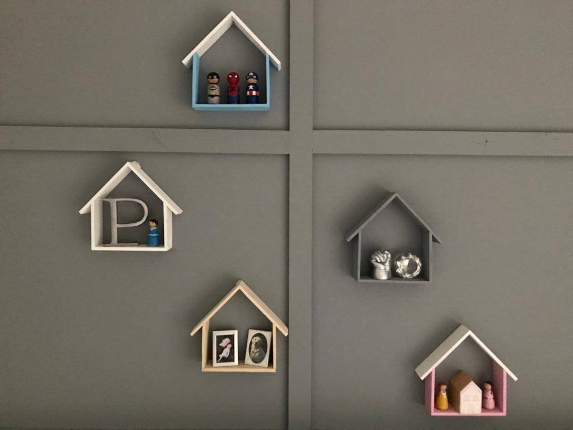 House Shaped Shelf House Frame Wooden House Shelf Room - Etsy UK