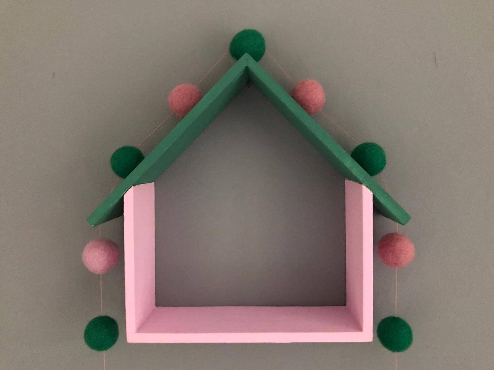 House Shaped Shelf House Frame Wooden House Shelf Room - Etsy UK
