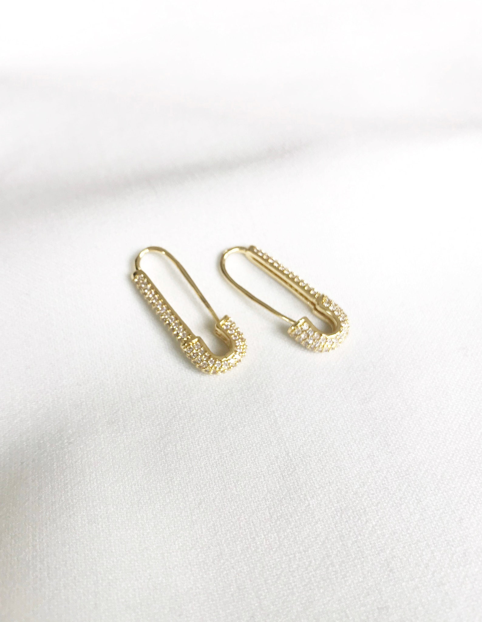 Gold Safety Pin Earrings Pin Earrings Safety Pin Jewelry - Etsy