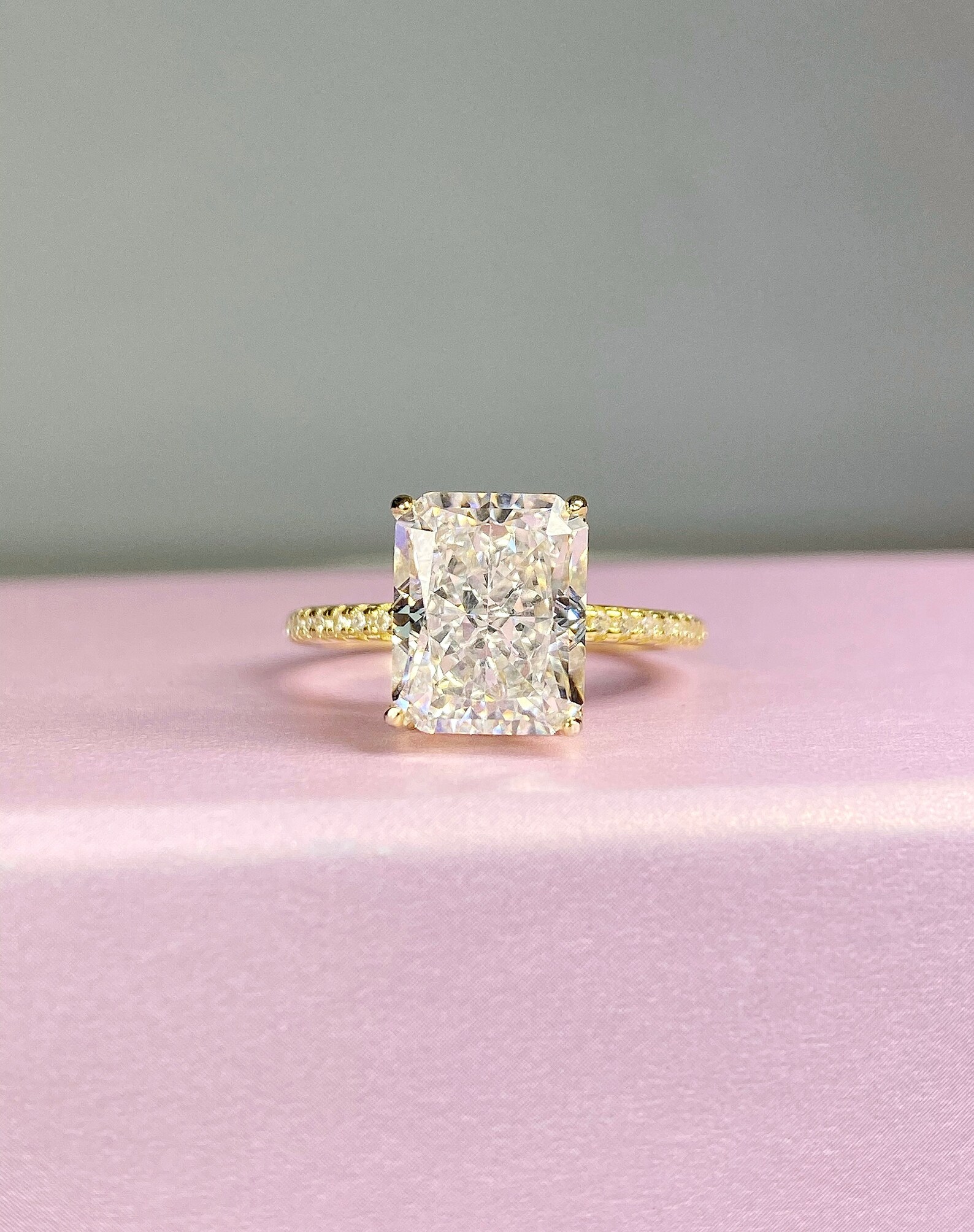 Radiant Cut Engagement Ring 925 Silver Ring Promise Ring - Etsy