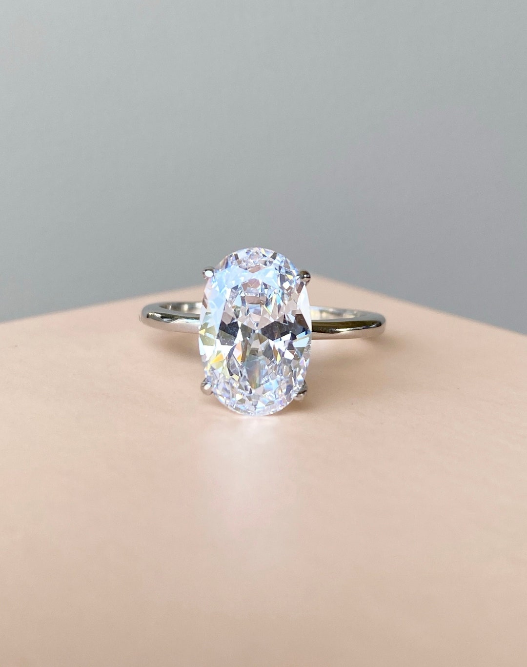 Oval Engagement Ring Gold Ring Silver Ring Promise Ring Diamond Ring ...