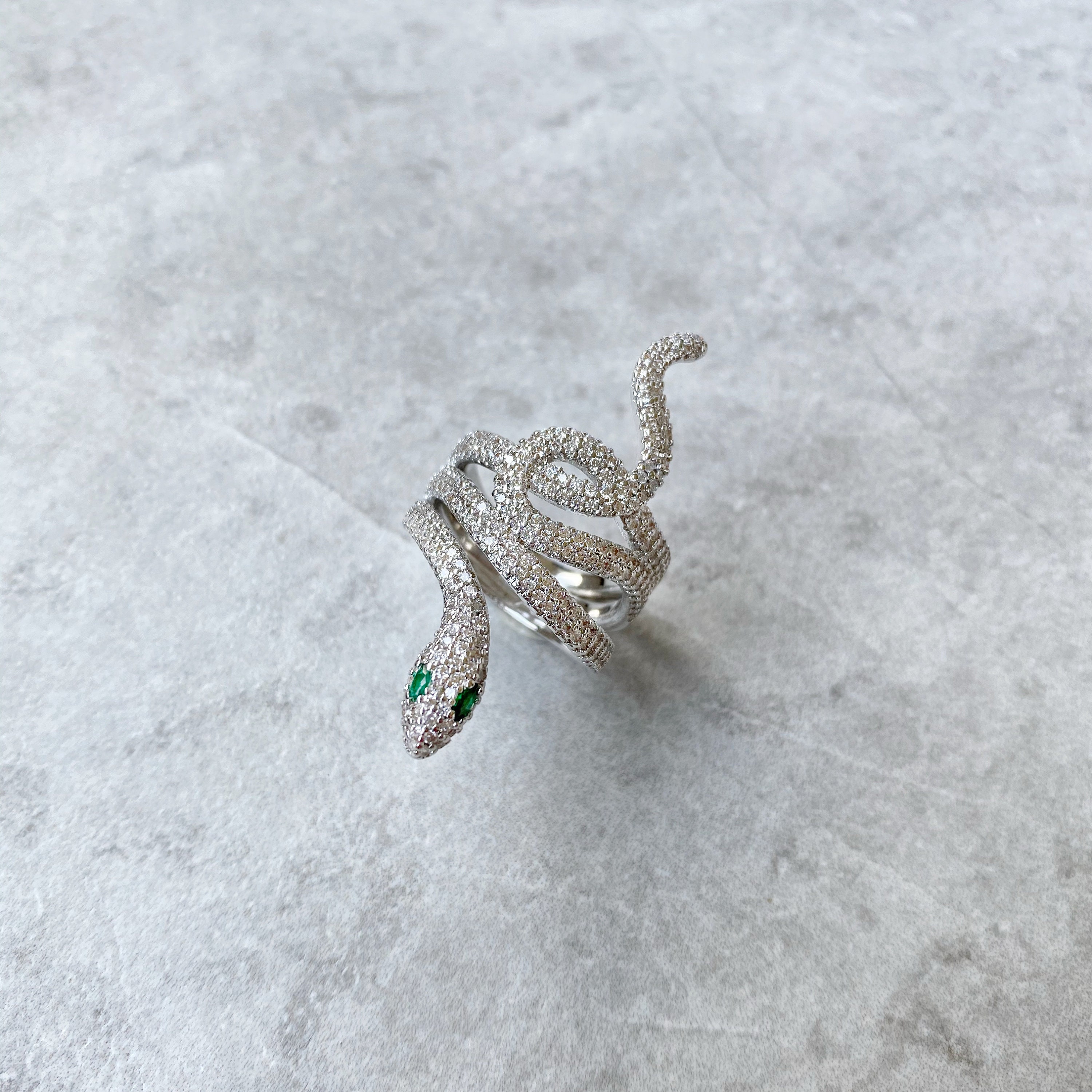 Snake Ring Eternity Ring Diamond Snake Ring Silver Ring | Etsy