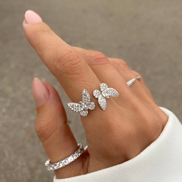 Gold Butterfly Ring - Etsy