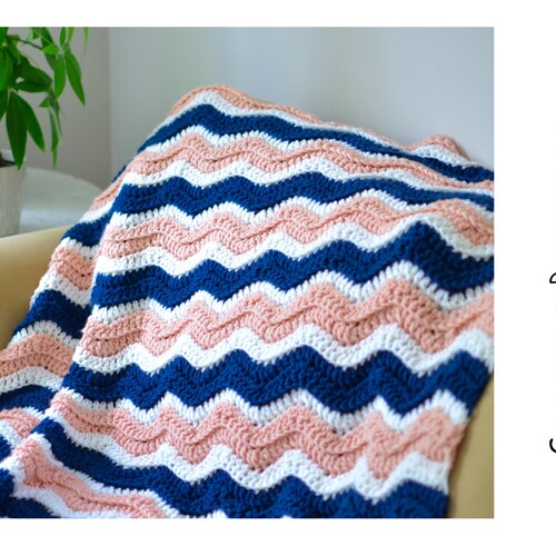 Ridged Chevron Afghan Pattern Crochet Pattern Instant - Etsy