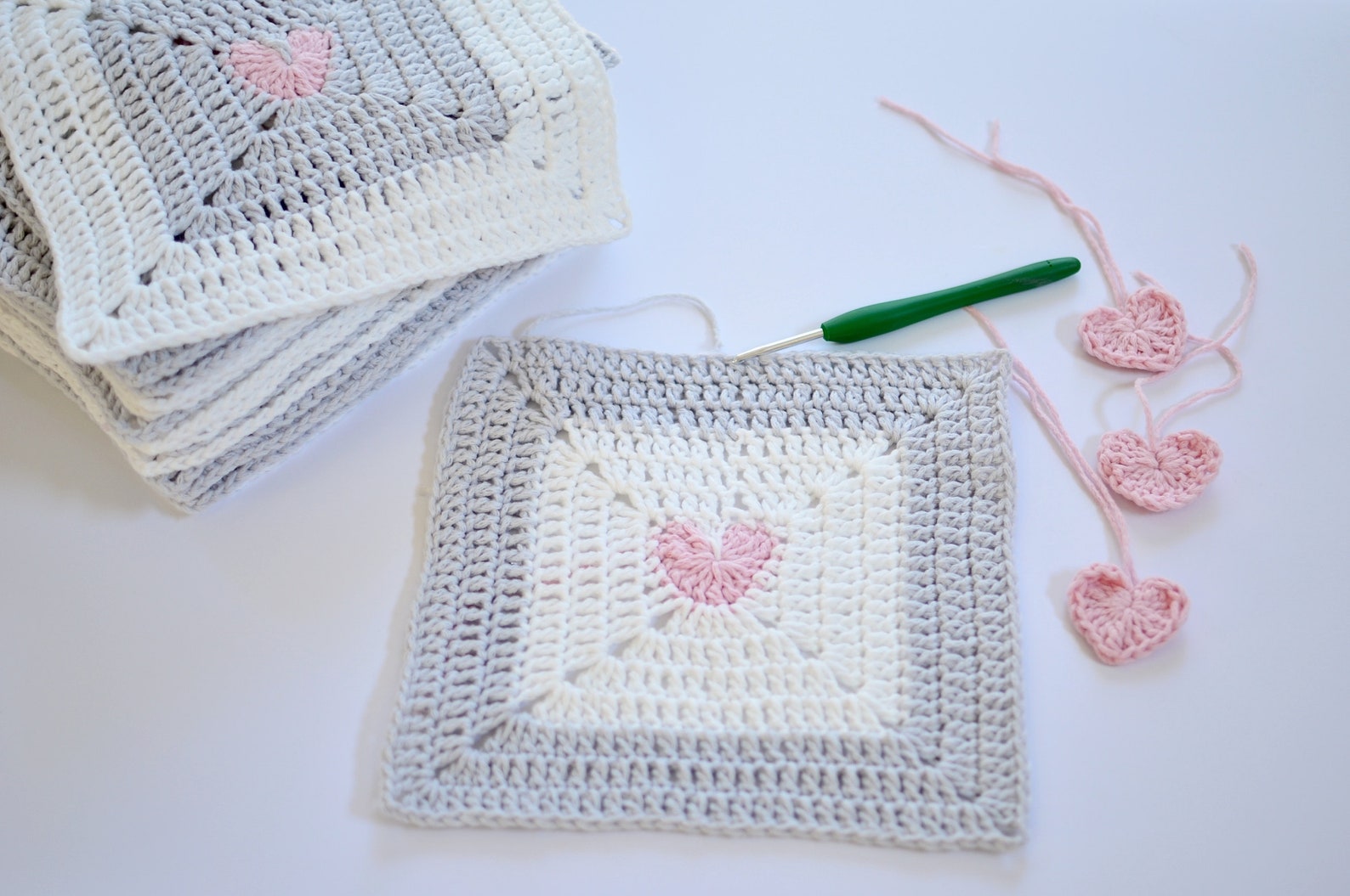 Heart Granny Square Digital PDF Pattern Solid Granny | Etsy