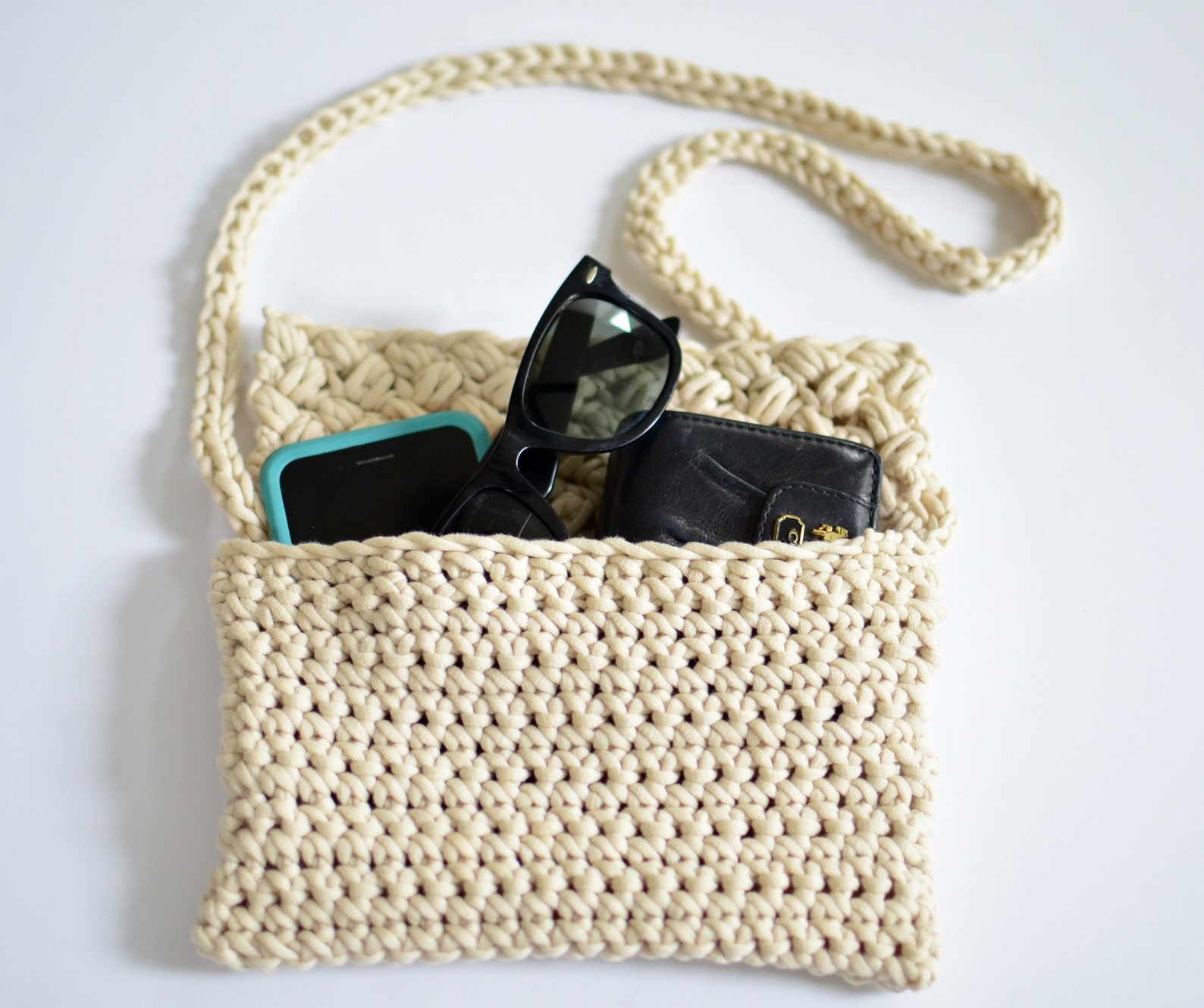 Cross Body Crochet Bag Pattern Easy Crochet Pattern Small | Etsy