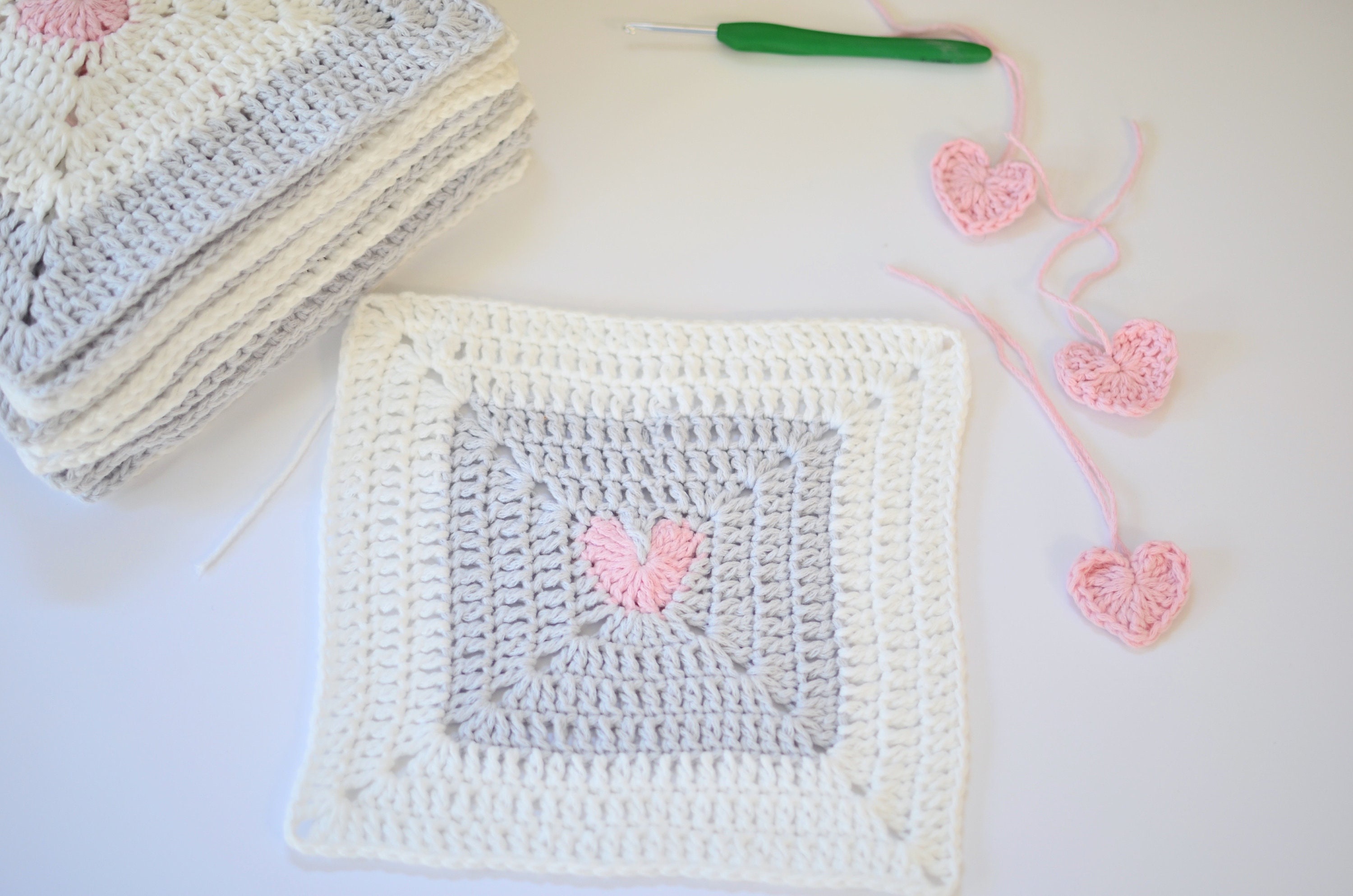 Heart Granny Square Digital PDF Pattern Solid Granny - Etsy Canada