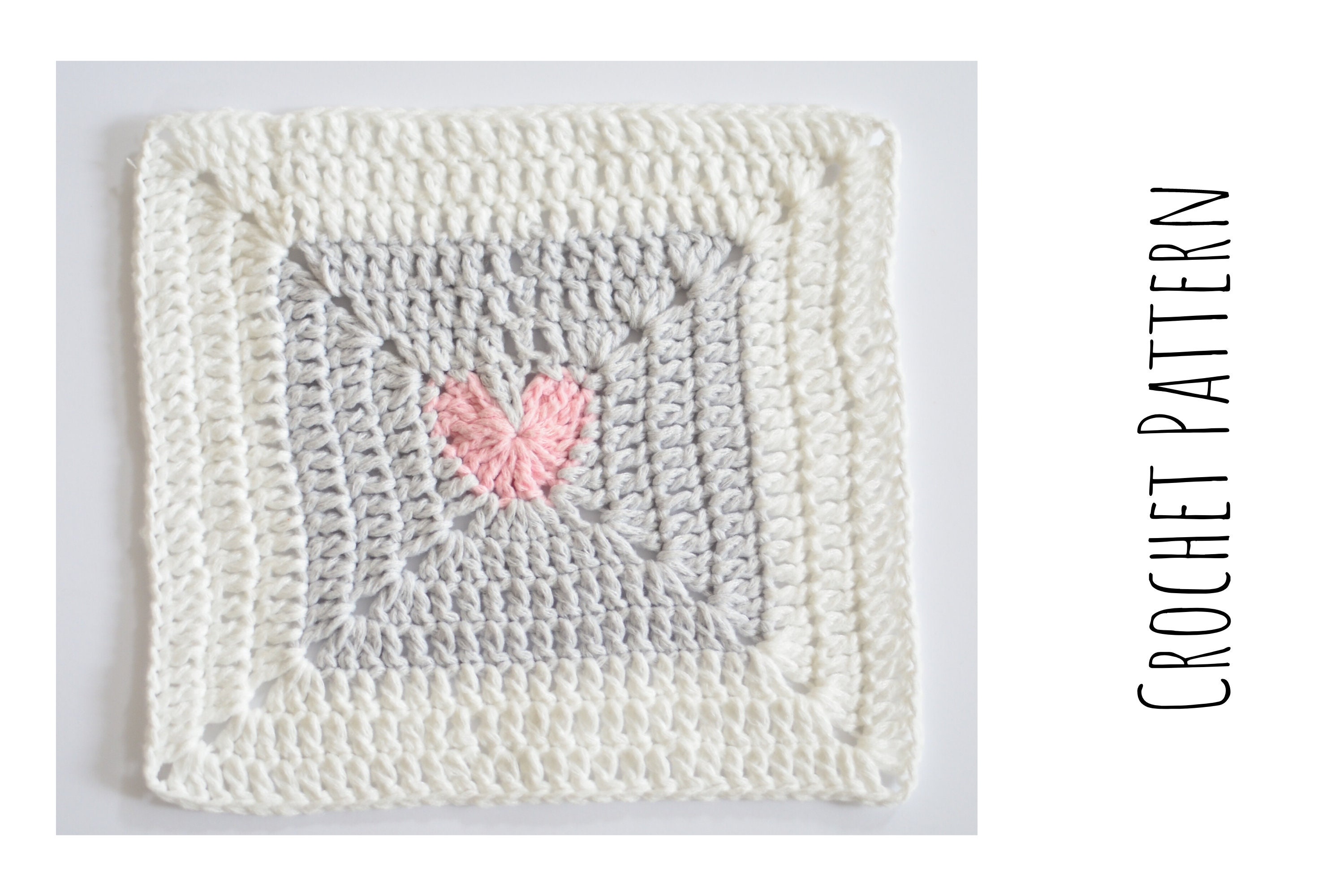 Heart Granny Square - Digital PDF Pattern - Solid Granny Square ...