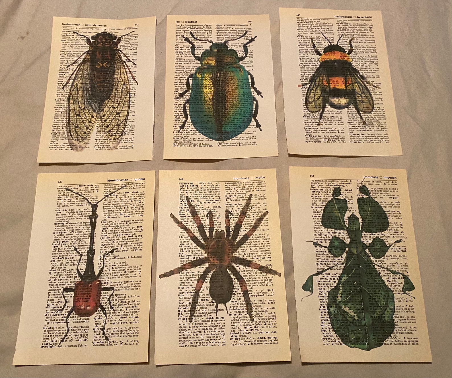 Bug/insect Themed Dictionary Prints - Etsy