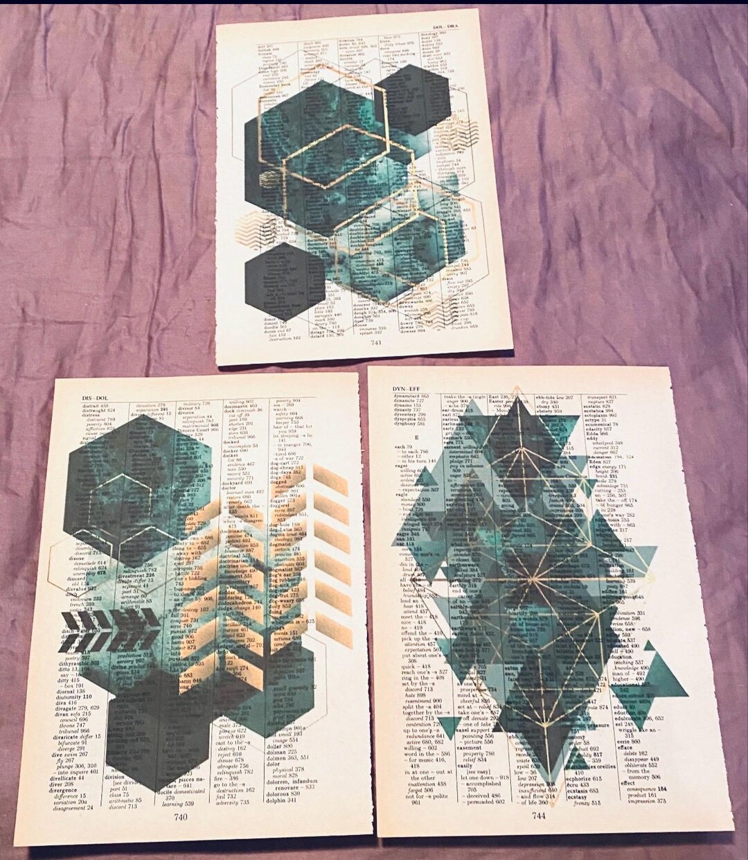 Abstract Themed Dictionary Prints - Etsy