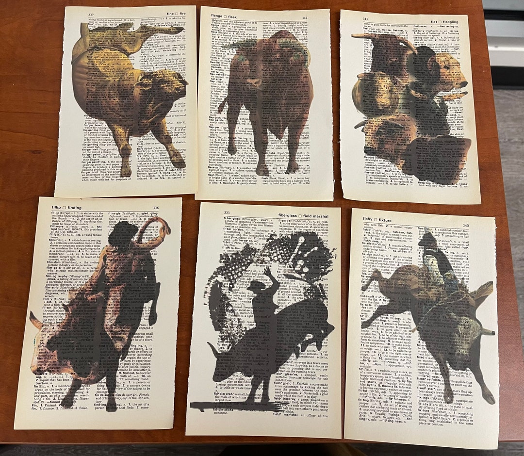Cow & Cowboy Themed Dictionary Prints - Etsy