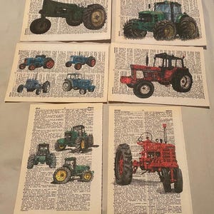 Farm Tractor Themed Dictionary Prints - Etsy