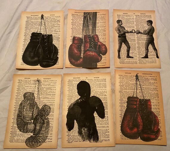 Boxing Themed Dictionary Prints | Etsy