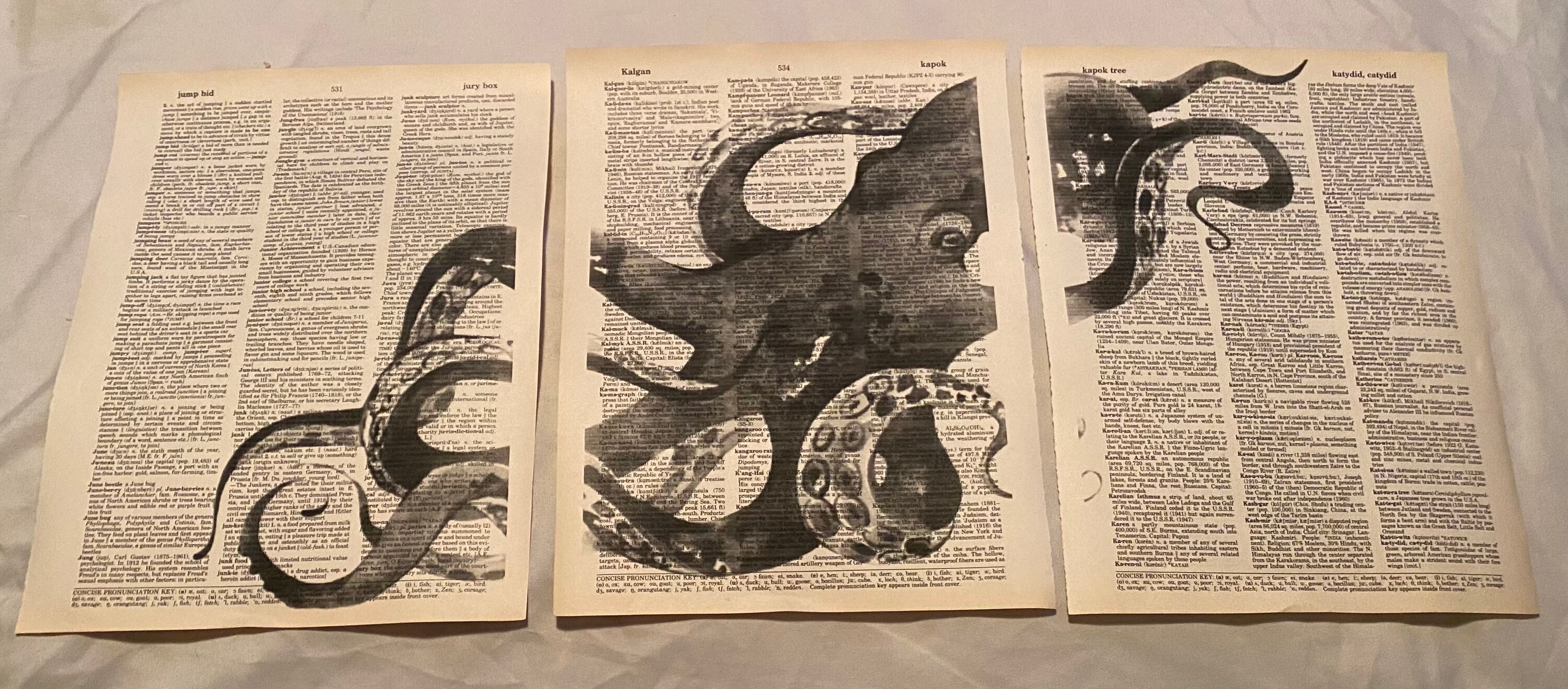 Octopus Themed Dictionary Prints - Etsy