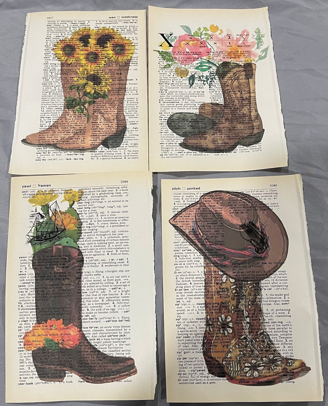 Cowboy Boot Themed Dictionary Prints - Etsy