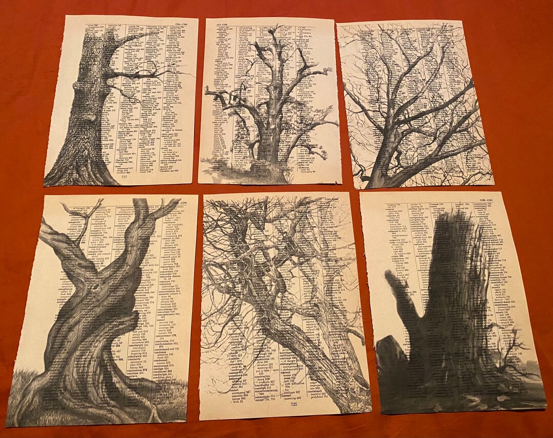 Tree Themed Dictionary Prints - Etsy