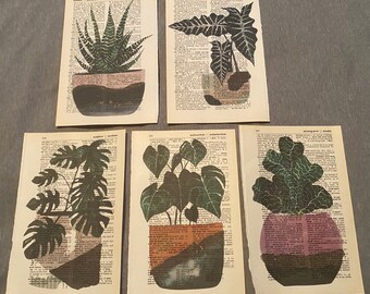 Plant Themed dictionary prints | Etsy