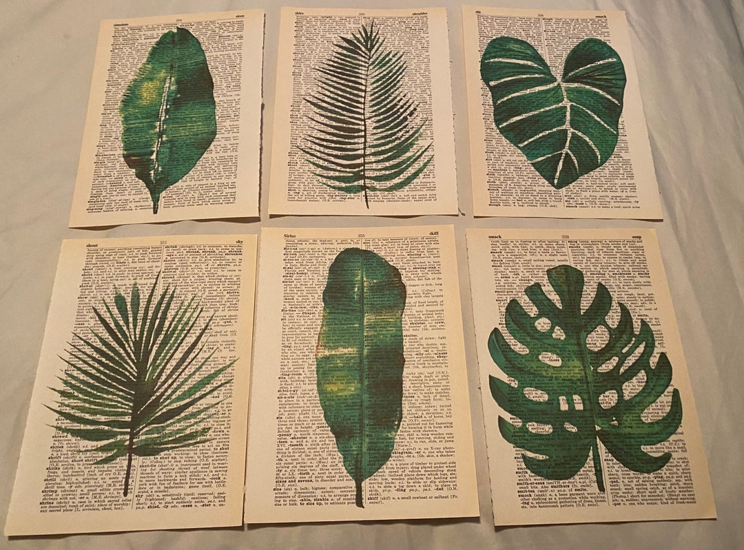Plant Themed Dictionary Prints - Etsy