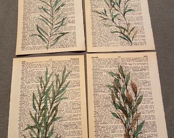 Letter L and Plant Themed Dictionary Prints - Etsy