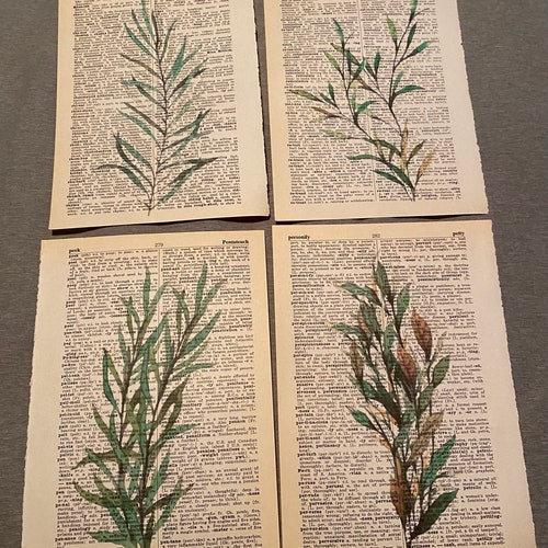 Plant Themed Dictionary Prints - Etsy