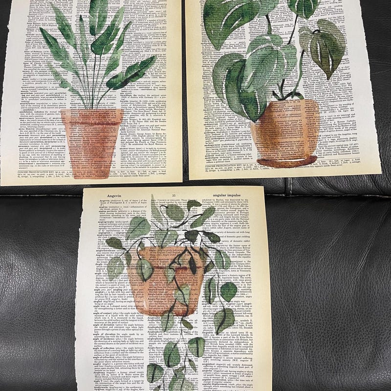 Print on Dictionary - Etsy