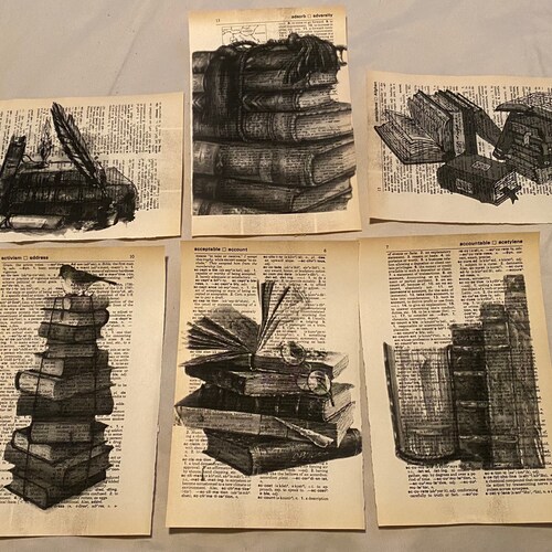 Book Themed Dictionary Prints - Etsy