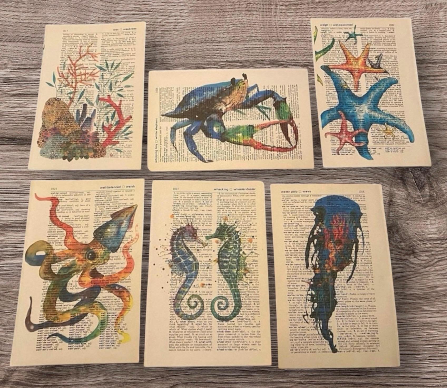 Sea Life Themed Dictionary Prints - Etsy