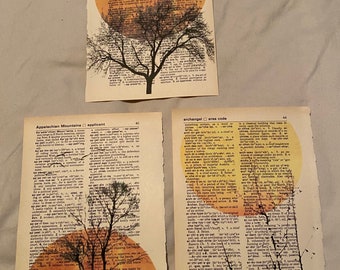 Book Themed Dictionary Prints | Etsy