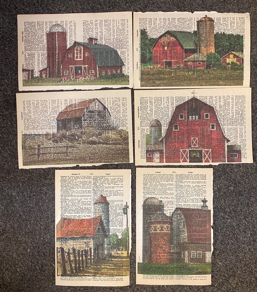 Farm Barn Themed Dictionary Prints Etsy
