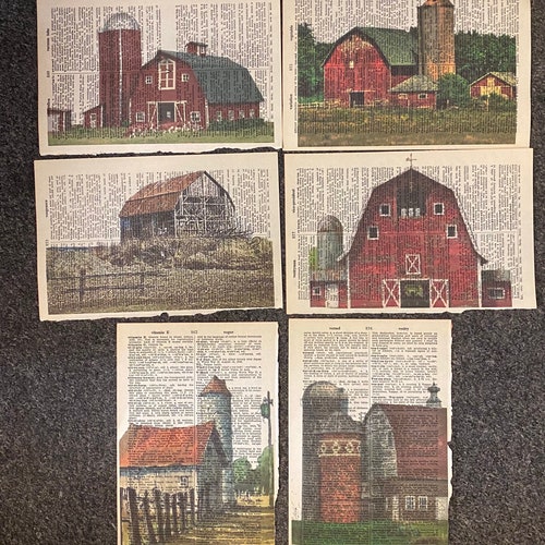 Farm Barn Themed Dictionary Prints - Etsy