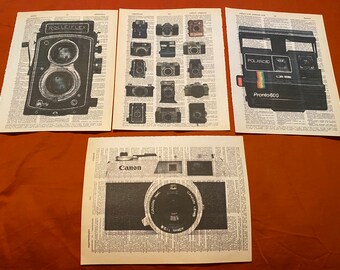 Vintage Camera Themed Dictionary Prints | Etsy