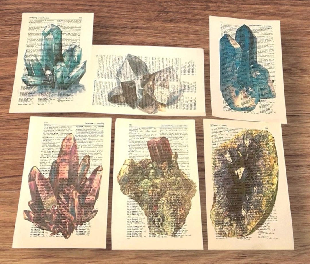 Crystal Themed Dictionary Prints - Etsy