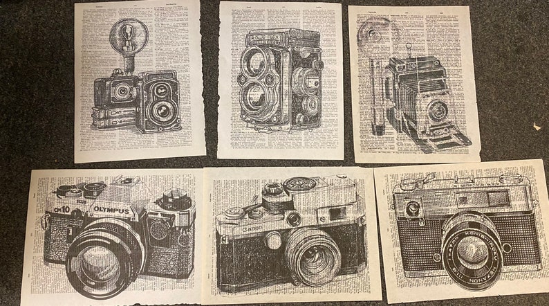 Vintage Camera Themed Dictionary Prints | Etsy